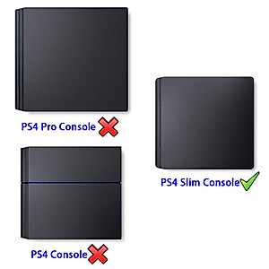 eXtremeRate Gray Horizontal Dust Cover for PS4 Slim Console, Soft Neat Lining Dust Guard for PS4 Slim Console, Anti Scratch Waterproof Cover Protector Sleeve for PS4 Slim Console