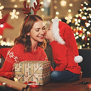 Iioscre Kids Santa Hat Christmas Hats for Girls Boys, Unisex Toddler Plush Xmas Holiday Hat,Comfort Velvet Luxury Santa Claus Hat, Thicken Classic Child Christmas Party Supplies for New Year Festive