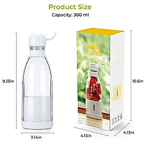 Nakenja Portable Blender Personal Blender for Shakes and Smoothies with 8 Bladed Head, Fruit Mixer USB Blender