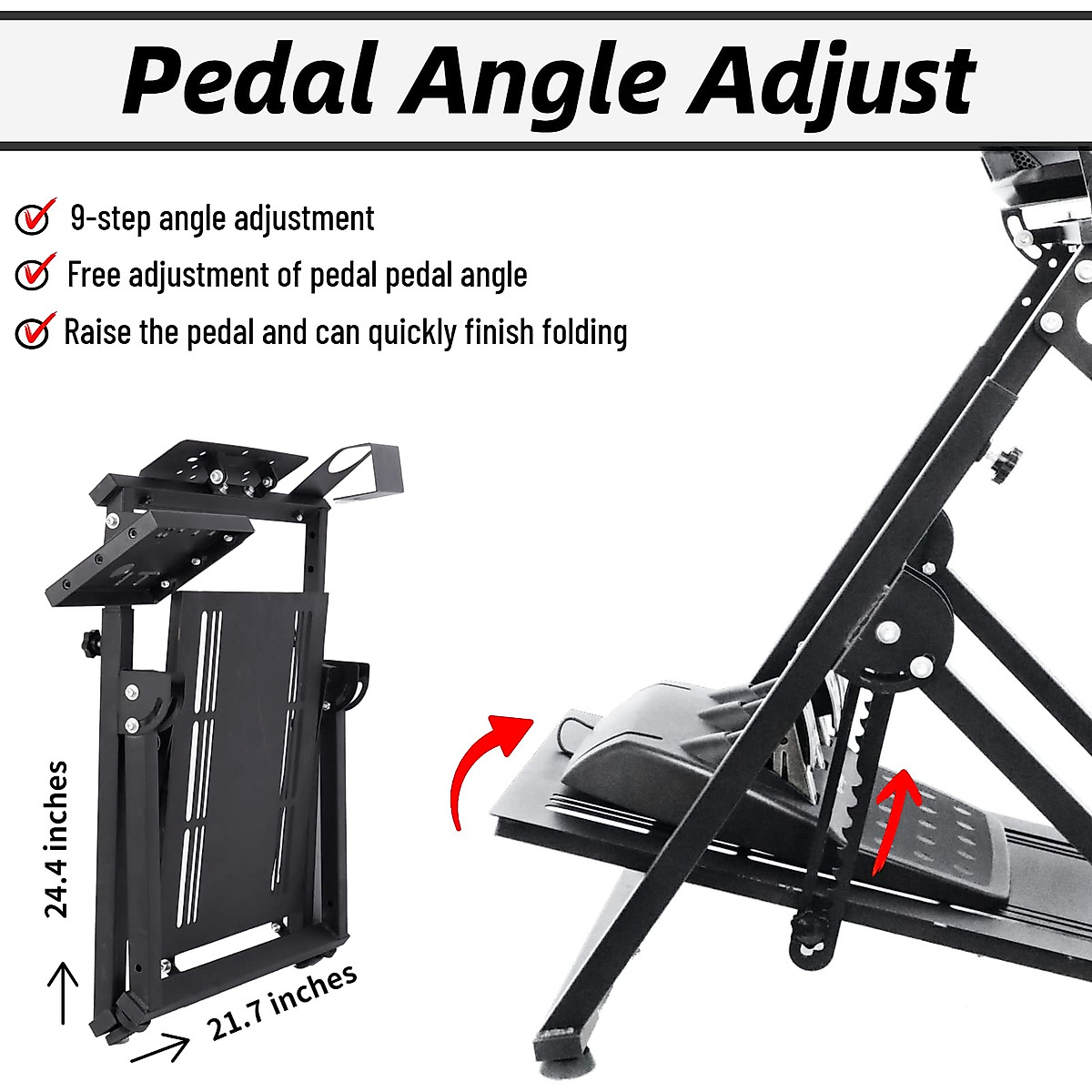 Minneer Youth X PRO Racing Wheel Stand Height Adjustable with Shifter Upgrade fit for Logitech G25,G27,G29,G920,G923Thrustmaster TMX, Gaming Steering Simulator Cockpit Wheel and Pedals Not Included