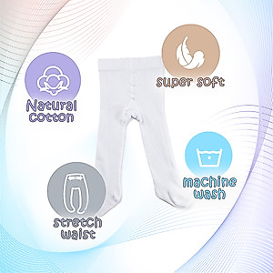 Silky Toes Luxurious Cotton Tights for Baby Girls 1 Pk Cable Knit Winter Footed Leggings