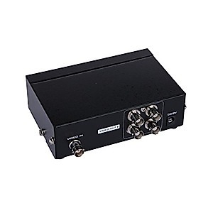 AuviPal 4-Port (1 Input 4 Output) BNC Video Splitter Box Coaxial Distributor Amplifier for Video Monitoring System CCTV Security Camera