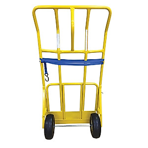 Vestil HTWL-600-PN Steel Hand Truck Wide Load Pneumatic Wheels 600 Lb. Capacity Yellow