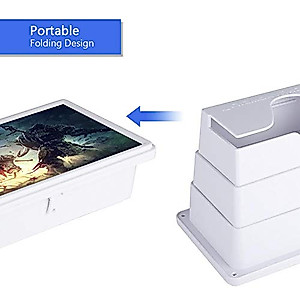 Lazmin112 Mobile Phone Screen Magnifier, 12 inches 3 Times Zooming Phone Screen Magnifier Holder Optical Magnification Cellphone Magnifier for Movies, Videos(White)