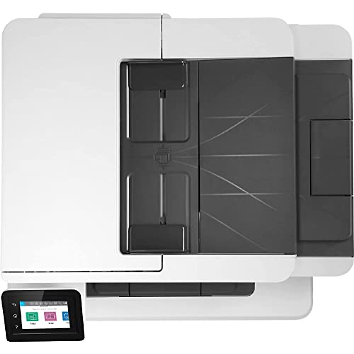 HP Laserjet Pro MFP M428fdw All-in-One Wireless Monochrome Laser Printer, White - Print Scan Copy Fax - 40 ppm, 1200 x 1200 dpi, Auto Duplex Printing, 50-Sheet ADF, Ethernet, Cbmoun Printer_Cable