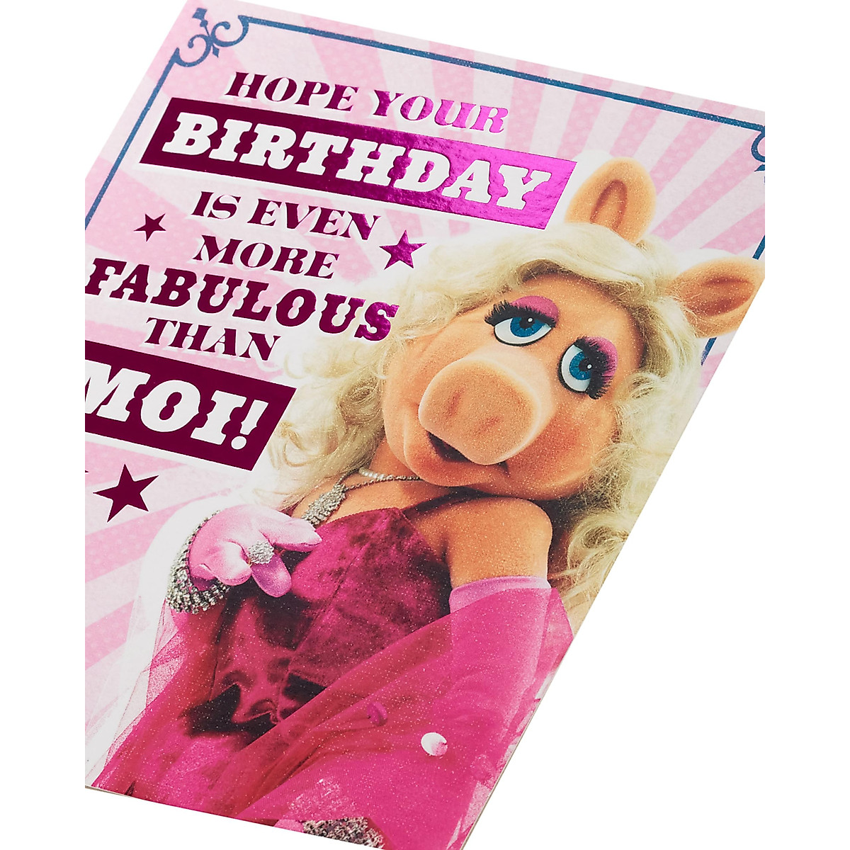 UK Greetings Disney The Muppets Birthday Card For Her/Female/Friend With Envelope - Miss Piggy Design