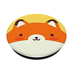 Fox Kawaii Cute Face Animal Red Fox Lover Funny Gift Idea PopSockets PopGrip: Swappable Grip for Phones & Tablets