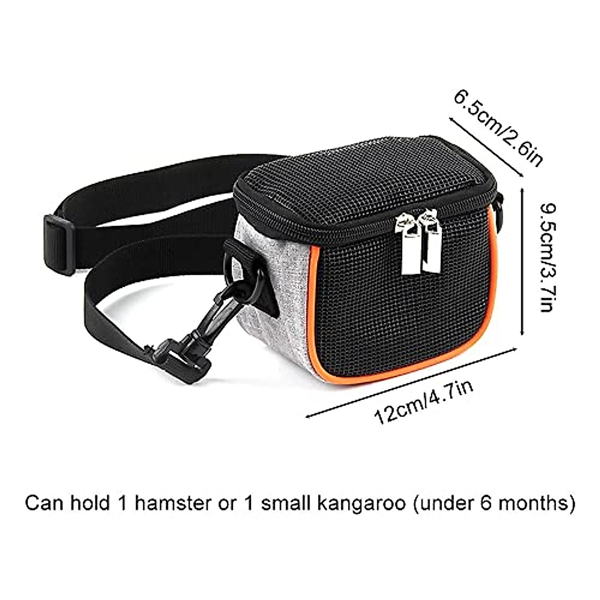 Hamster Carrier Bag,Portable Guinea Pig Travel Pouch Breathable Hamster Outgoing Bag with Adjustable Strap for Hedgehog Squirrel Guinea Hamster Pig Small Animals