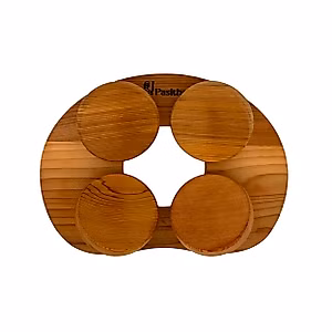Pasithea Canadian Red Cedar 4-Point Sauna Headrest - Comfortable Sauna Pillow with Unique Adjustable Discs for Optimal Head Support - Sauna Accessories for Any Infrared Sauna or Traditional Sauna