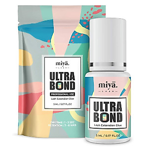MIYA LASH Ultra Bond Eyelash Extension Glue | Professional Use | 8 Weeks Retention | 1-2 Sec Dry Time | Volume & Classic Individual Lash Adhesive | Super Strong Bond Lash Extension Glue 5ml Salon Use