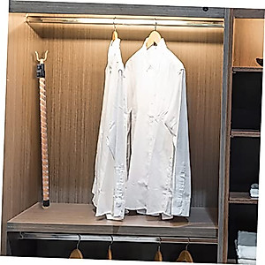 6 Pcs Telescoping Walking Stick Outdoor Hook Outdoor Flowers Closet Pole with Hook Metal Clothes Pole Retractable Clothe