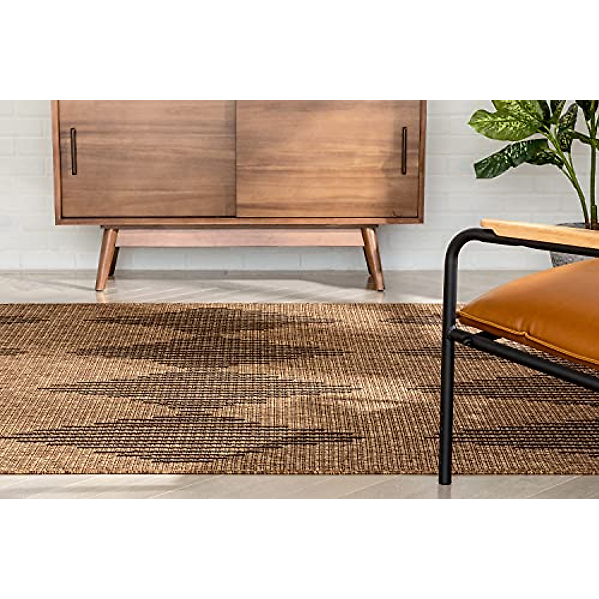 Well Woven Kaila Natural Color Indoor/Outdoor Tribal Diamonds (5'3" x 7'3") Area Rug