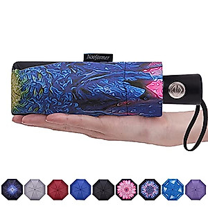 NOOFORMER Travel Mini Automatic Umbrella Auto Open/Close Small Compact Lightweight Portable Folding Windproof Rain Umbrellas for Women Men Kids