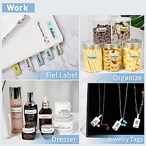 Label Maker Sticker Machine-D11 Thermal Label Printer Inkless Portable Bluetooth Label Sticker Maker, Mini Bulk Printer for Business Home Office Compatible iOS Android USB Rechargeable-Black