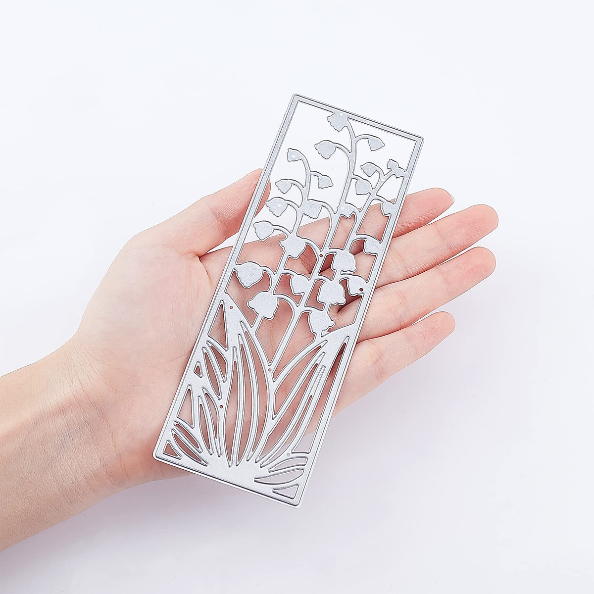 ORIGACH 4 Pcs Metal Flower Frame Cutting Dies for Card Making Embossing Stencil Die Cuts for Scrapbooking DIY Flower Bookmark Card Decoration