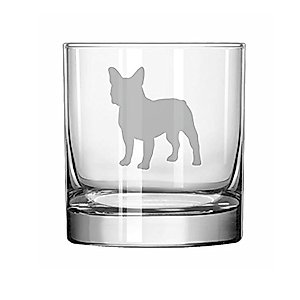 11 oz Rocks Whiskey Highball Glass French Bulldog