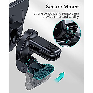 ESR HaloLock MagSafe Car Phone Mount, Air Vent Phone Holder, Compatible with iPhone 14/14 Plus/14 Pro Max and iPhone 13/12 Series, Does Not Support Charging, Not for iPhone 14 Pro, Black
