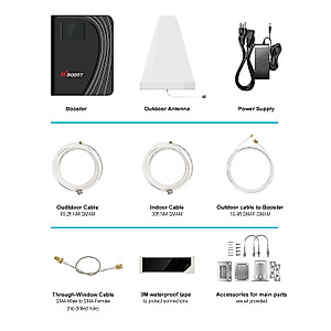 Cell Phone Signal Booster, 4G LTE 5G Cell Phone Booster with LCD Touch Screen Cover 4,500 Sq Ft for Home Office All U.S. Carriers Verizon, AT&T, T-Mobile 65dB High Gain Support All Band | FCC Approved