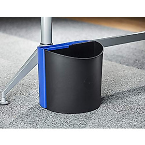Safco Products Desk-Side Recycling Trash Can 9794BB, Black and Blue, Latching Receptacles, 3 Gallons Each, Value-Priced (9927BB)