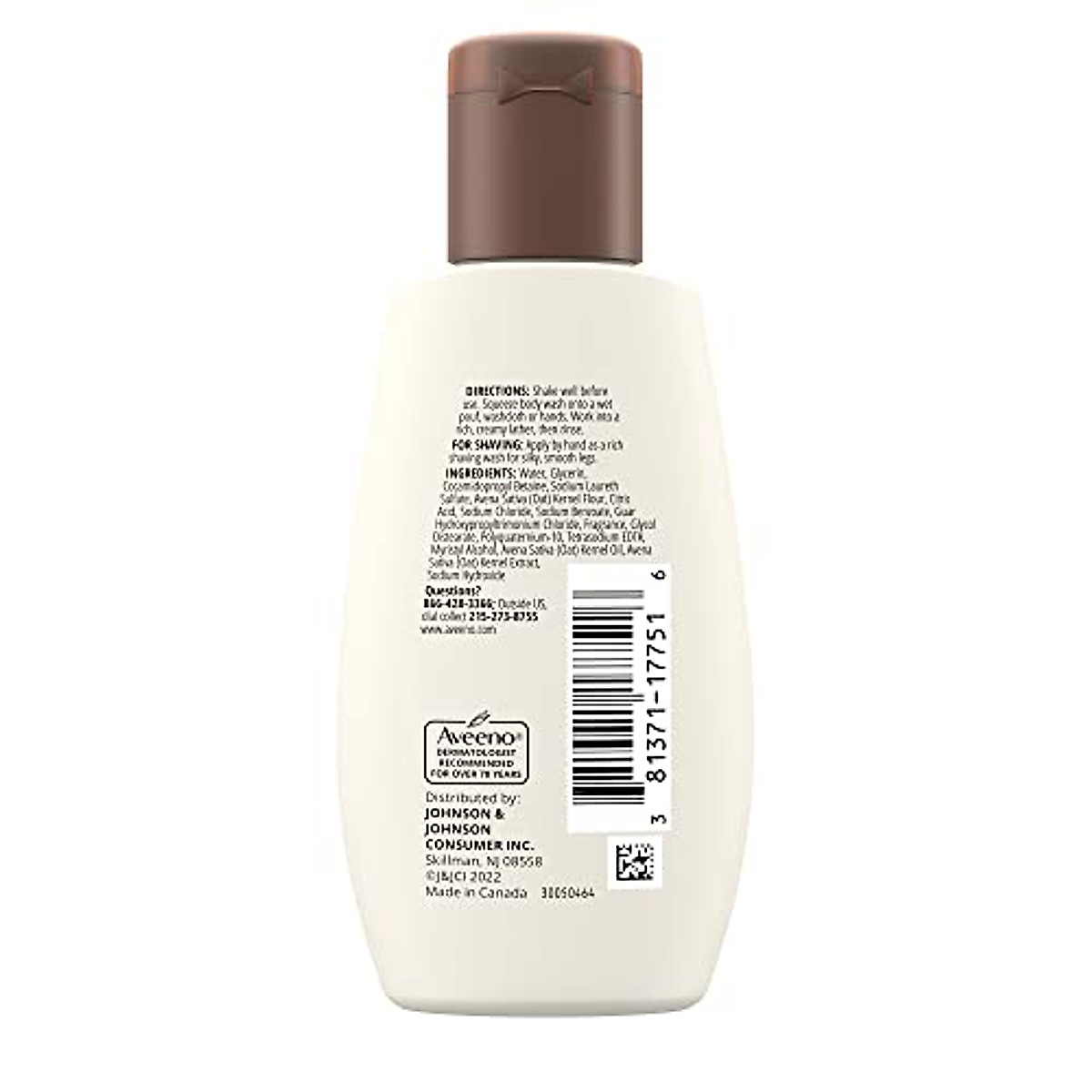 Aveeno Daily Moisturizing Body Wash, Travel Size, 2 Fluid Ounce (Pack of 6)