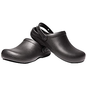 Oil Water Resistant Nursing Chef Shoes Kitchen Garden Bathroom Non-Slip Safety Working Shoes for Men and Women (7.5 Men / 8.5 Women / 9.84″, 40 Black)