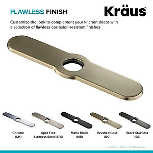 KRAUS Deck Plate for Kitchen Faucet in Brushed Gold, DP03BG
