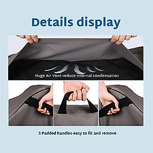 FORSPARK Outdoor Furniture Covers Waterproof, Heavy Duty Patio Chair Covers 2 Pack, Fits up to 29 W x 30 D x 36 H Inches-Grey & Black