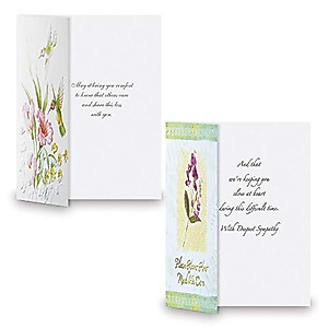 Current Deluxe Foil Sympathy Greeting Cards Value Pack - Set of 16 (8 designs) Large 5 x 7, Foil & Embossed Accents, Sentiments Inside, Thinking of You in Sympathy Cards, Envelopes Included