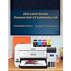 4x140ml T49M Autofill Sublimation Ink for Epson SureColor F170 F570 Dye-Sublimation Printer（T49M1 T49M2 T49M3 T49M4 4 Pack）