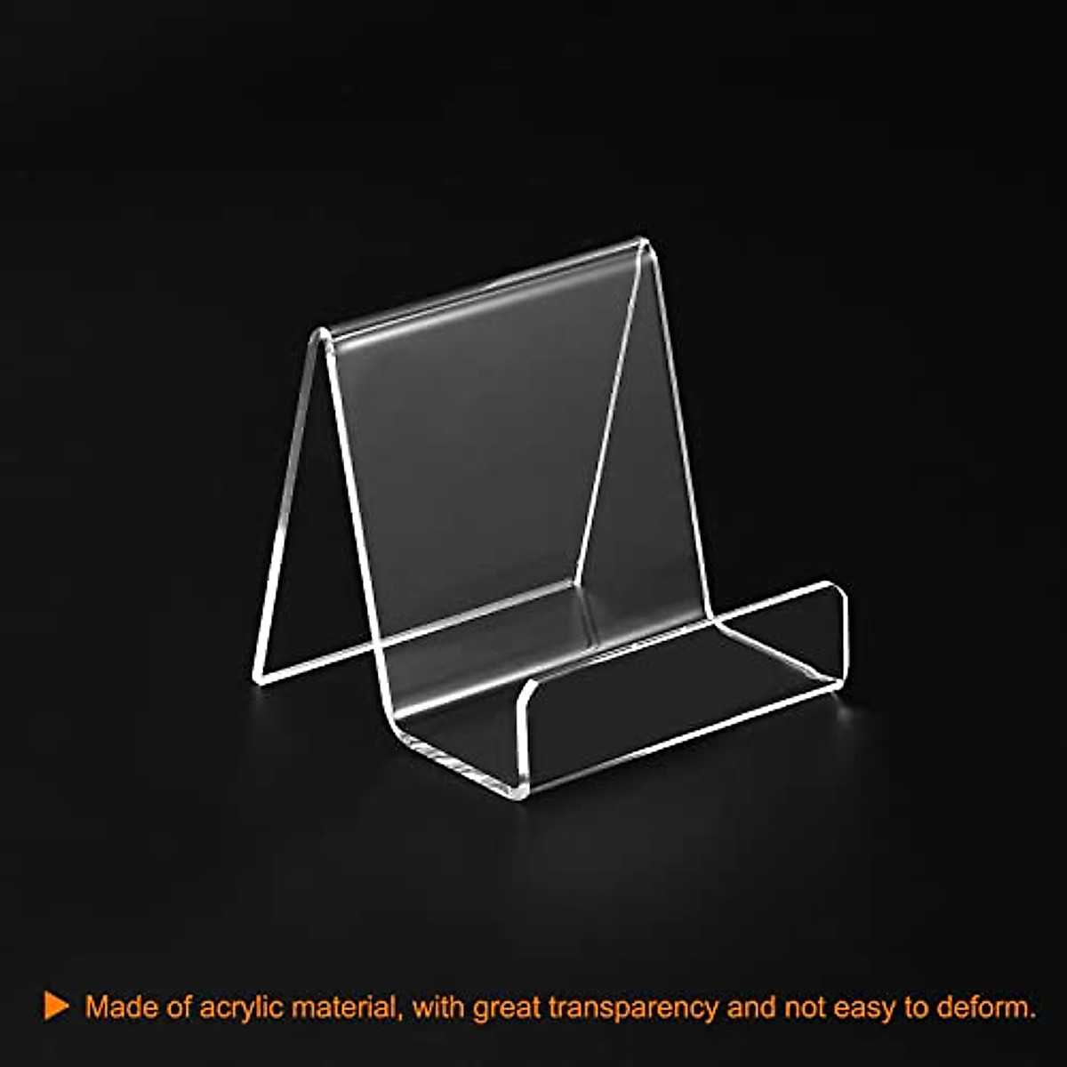 uxcell Shoes Display Stand Rack, 75x70x70mm Acrylic Storage Shelf Holder Clear