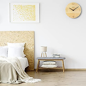 JIYUERLTD Modern Solid Wood Clock - 12“ Silent Wall Clock,Decorative Clock for Bedroom, Living Room, Kitchen, Office and Hotel