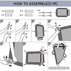 pettycare Elevated Outdoor Dog Bed - Dog Cots for Small Pet, Heavy Duty Raised Cot Waterproof, Cooling Pets Bed with Washable Durable Teslin Mesh and Non Slip Feet, 28 Inches, Grey