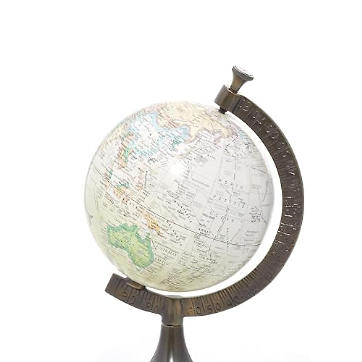 Deco 79 Aluminum Metal Globe, 9" x 8" x 16", Copper