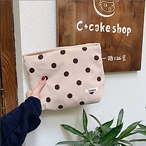 TRITFIT SPORTS- Makeup bag, Cosmetic bag, travel bag, for women, toiletries bag, makeup storage bag, polkadot