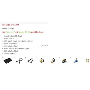 4.3inch HDMI LCD (B), IPS Screen HDMI Interface 4.3 inch 800x480 Capacitive Touch Screen Supports Multi Mini-PC Systems Raspberry Pi BB Black Banana Pi Raspbian Ubuntu Windows 10 8 7 @XYGStudy