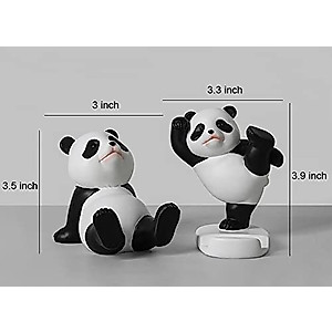Phone Stand Desk Accessories Resin Panda Figurines Home Decor Decorative Tabletop Ornaments Cute Phone Holder