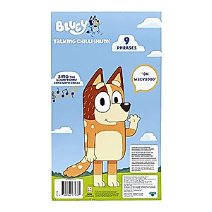 Bluey Talking Chilli (Mum) 14" Talking Plush Chilli Plush Toy with 9 Phrases Theme Song