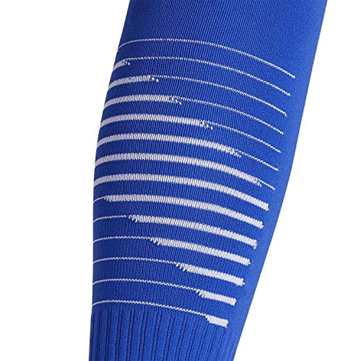 adidas Speed 2 Soccer Socks for Boys, Girls, Men and Women (1-Pair), Team Royal Blue/White/Light Onix Grey, Large