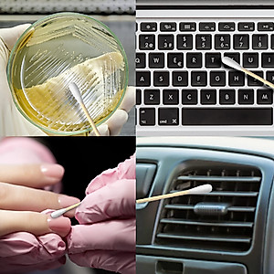 R-NEU 400 Bamboo Cotton Swabs, Dual Tipped, 3 Inch 100% Biodegradable Natural Cotton Qtips for Ears, Makeup, Cleaning, Home, Baby Care (400 Count)