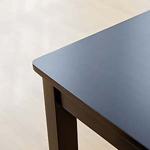 Livinia Cabin 45.3" Wooden Dining Table/Small Rectangular Modern Farmhouse Solid Wood Kitchen Table Desk (Black)