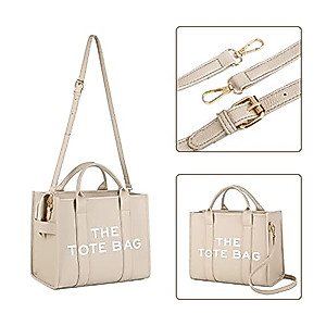 JBB Women Tote Bags PU Leather Cute Crossbody Travel School Office Beach Shoulder Handbags Hobo Satchel with Zipper Black