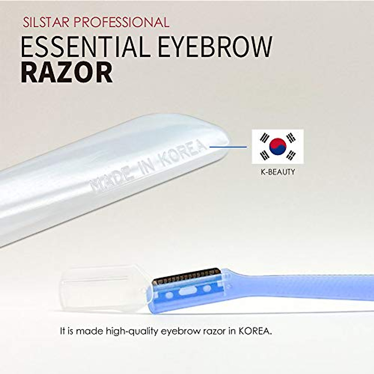 SILSTAR MADE IN KOREA RAZOR BLADE 6pcs - Exfoliating Dermaplaning. Eyebrow Trimmers Razor, Facial Shaver Face Precision Razor Blade Dermaplaning Razors Tool, Eyebrow Shaper Face Hair Remover
