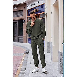 COOFANDY Men's Tracksuit 2 Piece Sweatsuit Set Long Sleeve Pullover Athletic Suit For Sports Casual Fitness Jogging