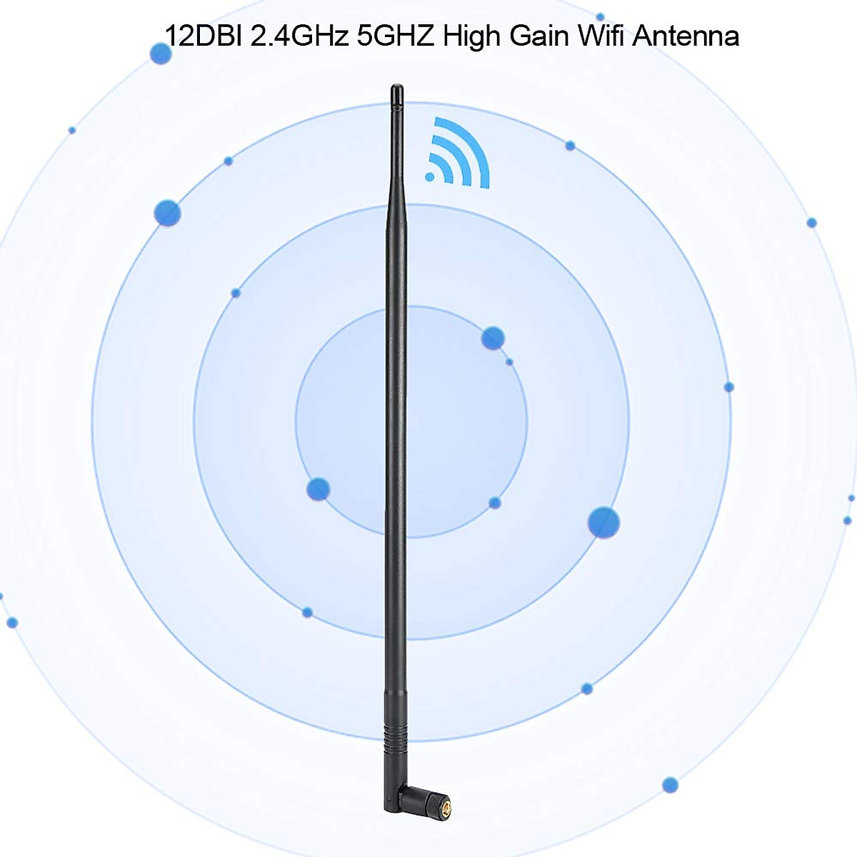 12DBi Antenna, 2.4G/5G Dual Band High Gain Long Range Antenna with RP SMA Connector for Network Antennas Router