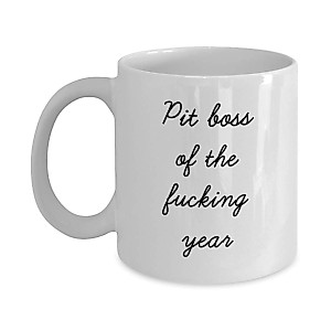 Best Pit boss Mug Funny Appreciation Mug for Coworkers Gag Swearing Mug for Adults Novelty Tea Cup