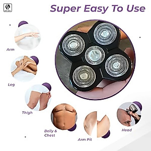 Skull Shaver Carver 5 Head Replacement Blade | Electric shaver replacement heads | For coarse/thick hair |