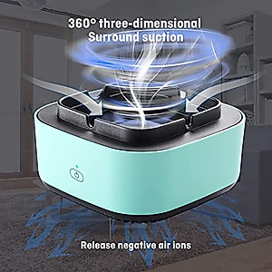 Rumia Smokeless Ashtrays for Cigarettes Indoor,2 in 1 Air Purifier Multifunctional Negative Ion Air Fresher for Home,Office,Outdoor-Green
