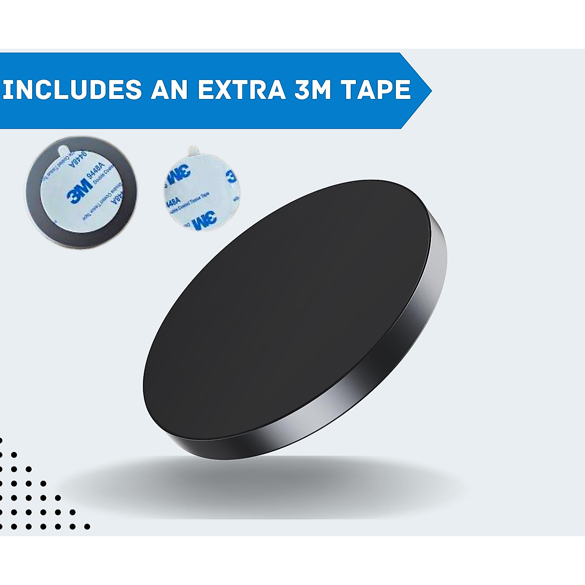 ARLIFE Sticky Magnetic Phone Wall Mount Compatible with Magsafe iPhone 14 13 12 Mini Pro Max, Holder for Samsumg and All Smartphones with Metal Ring. Wall Car Automobile Cradles Dash Shower Mount