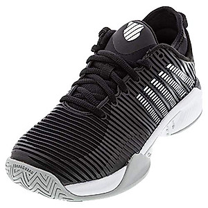 K-Swiss Women's Hypercourt Supreme Tennis Shoe, Black/White/Highrise, 10 M