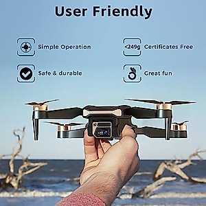 Durable Brushless Motor Drone with 84 Mins Super Long Flight Time, Drone with Camera for Beginners, CHUBORY A77 WiFi FPV Quadcopter with 2K HD Camera, Follow Me, Auto Hover, 3 Batteries, Carrying Case